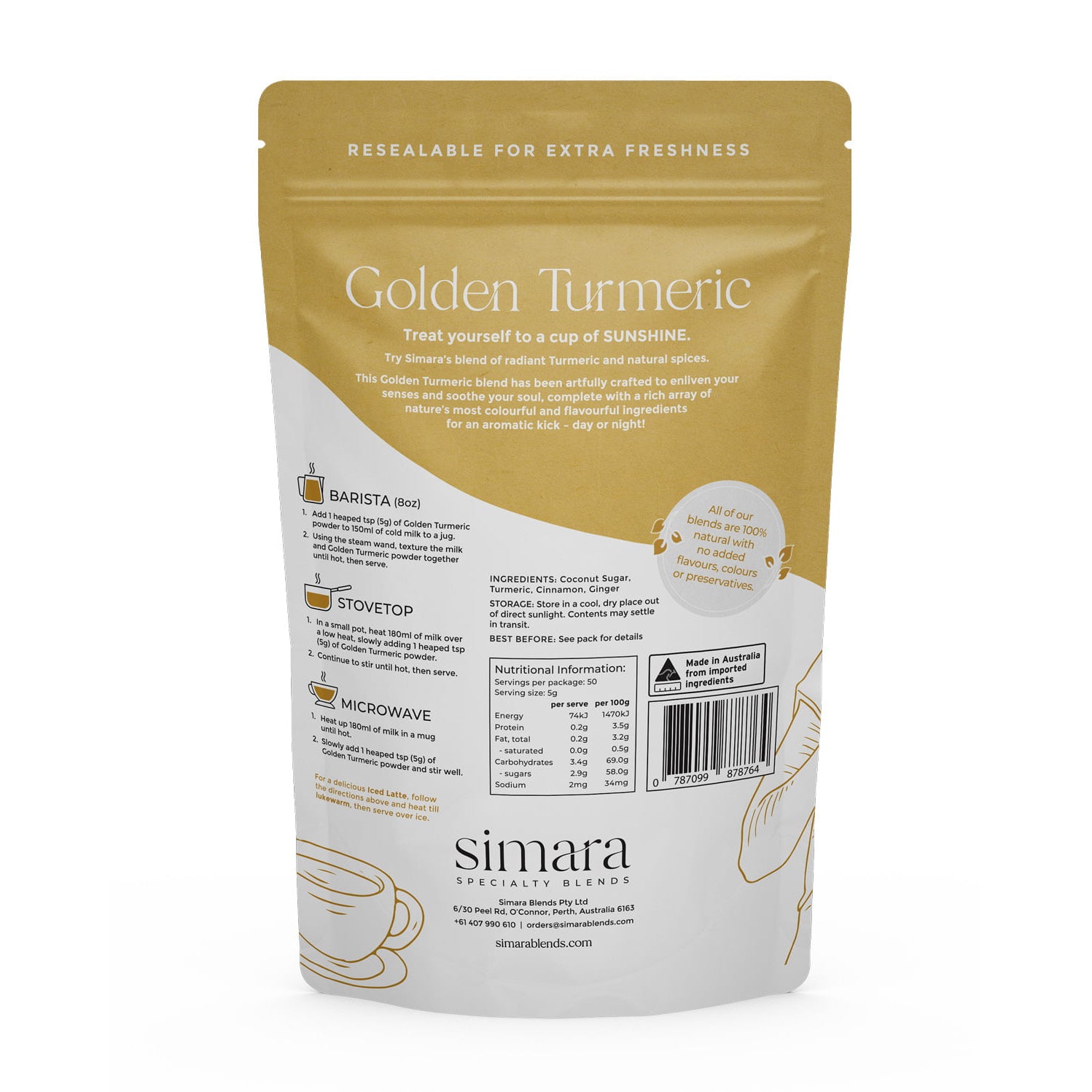 SIMARA Blends Golden Turmeric (250g) – JAR P F Food & Beverages Trading ...
